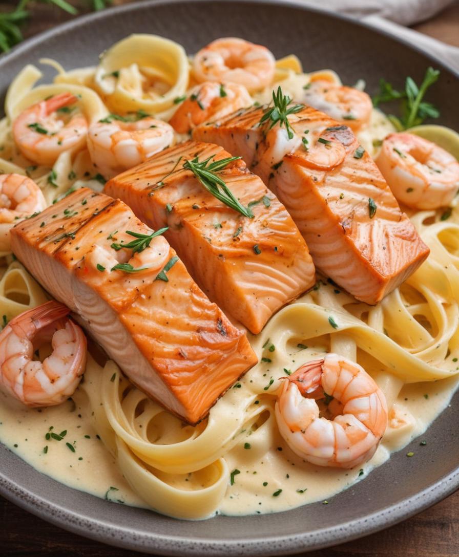 Salmon and Shrimp - Charmly Recipes