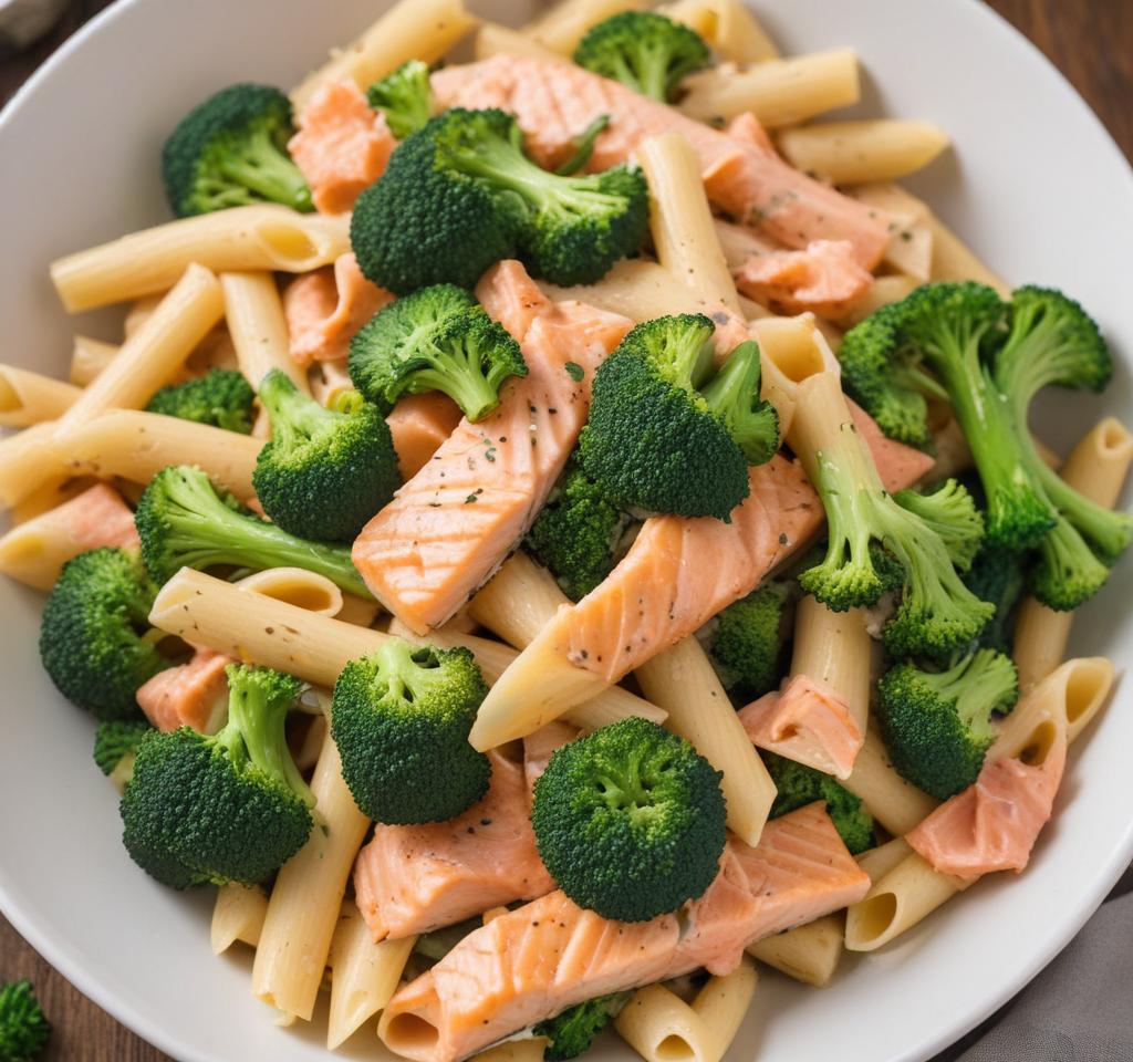 Salmon And Broccoli Pasta Recipe Charmly Recipes